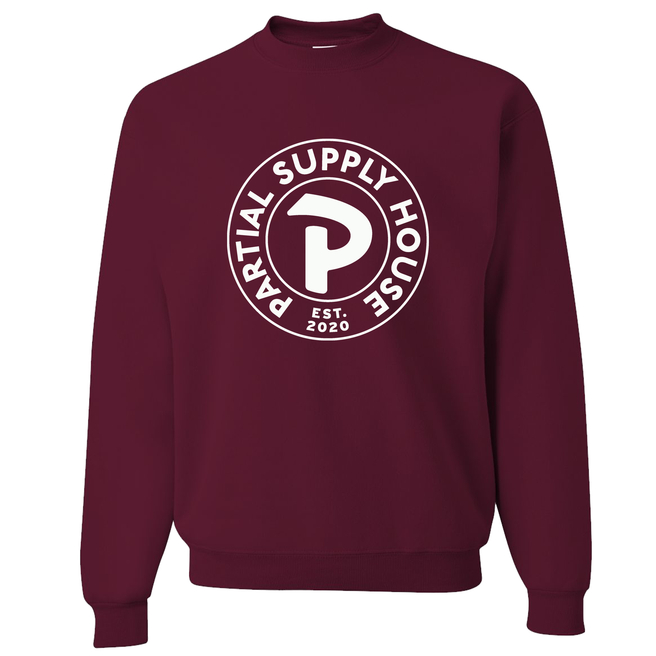 Partial Supply House Medallion Crewneck - Maroon